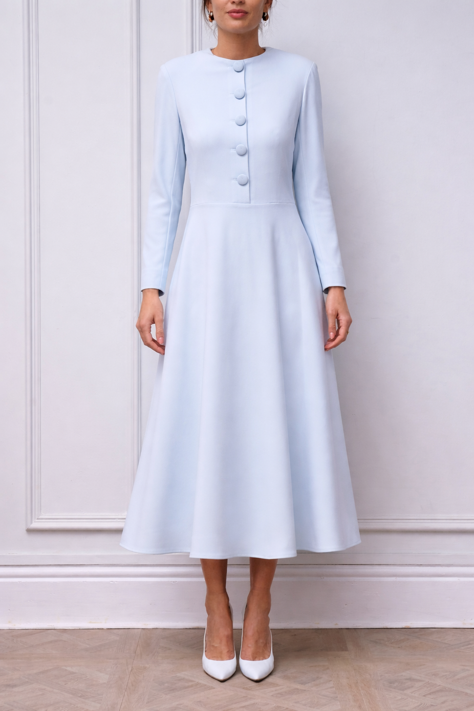 Belle Coat Dress - Soft Blue – Claire Mischevani